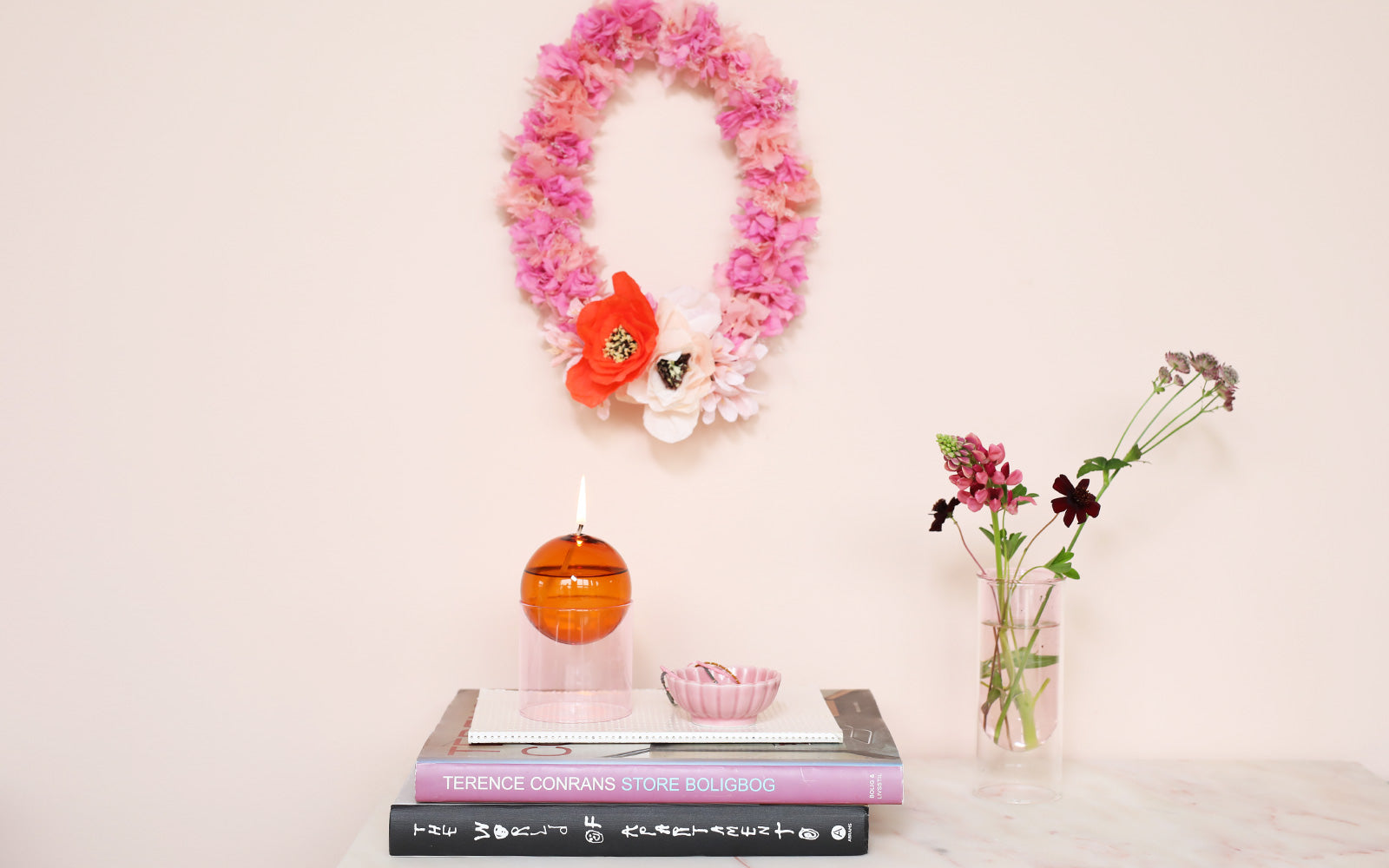 Flower wreath with hydrangea / Get a guide and inspiration for your wreath – Studio About ApS